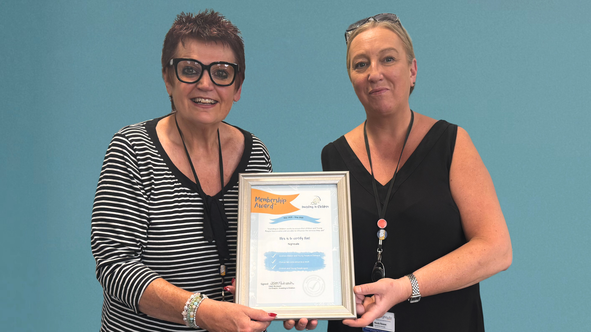 Nightsafe recognised for outstanding support to homeless young people
