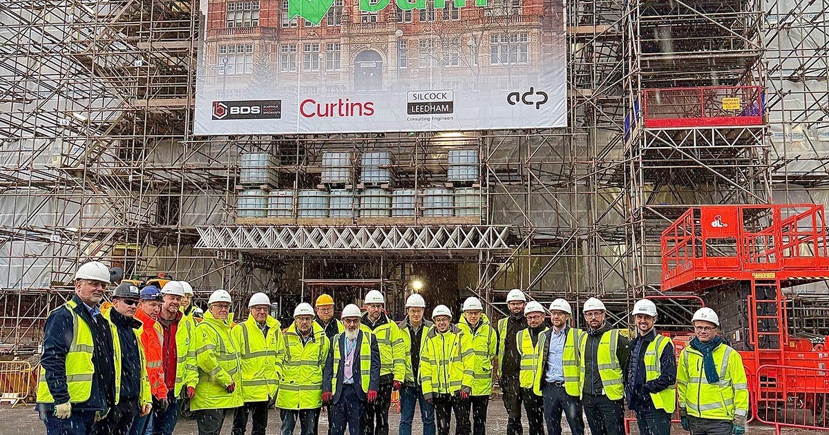 Ceremony marks key milestone in the refurbishment of Blackburn’s hi