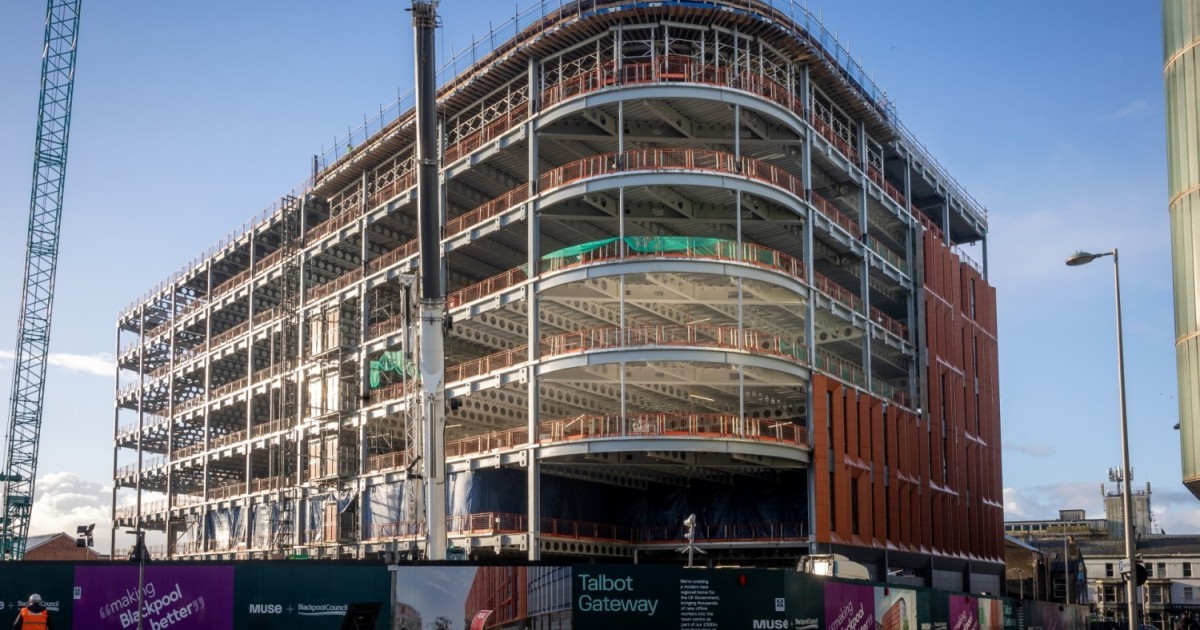 Blackpool's civil service hub hits construction milestone