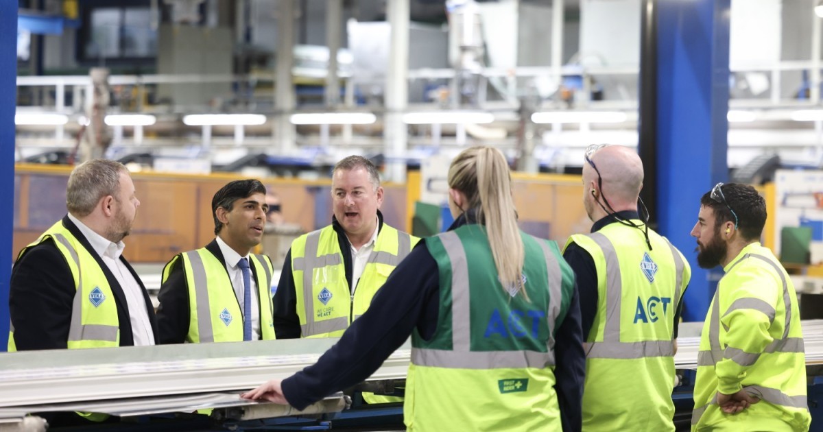 Prime minister tours Burnley manufacturing facility