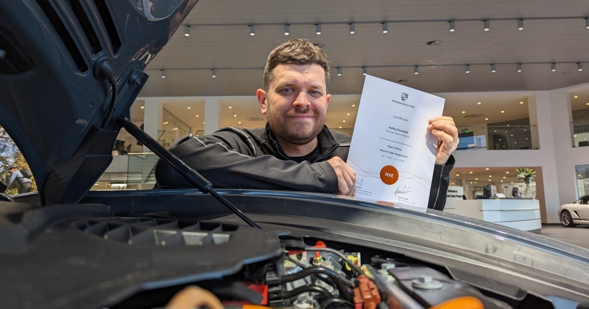 Porsche Centre Preston reveals first High Voltage Expert technician ...