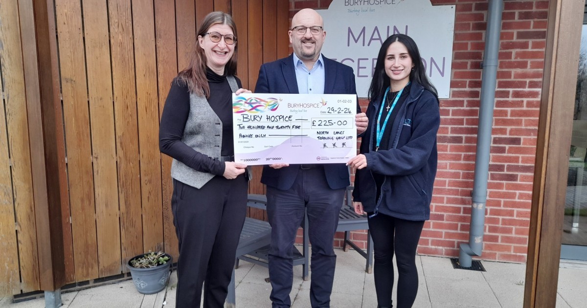 NLTG donates to hospice following team meeting raffle | LBV Hub