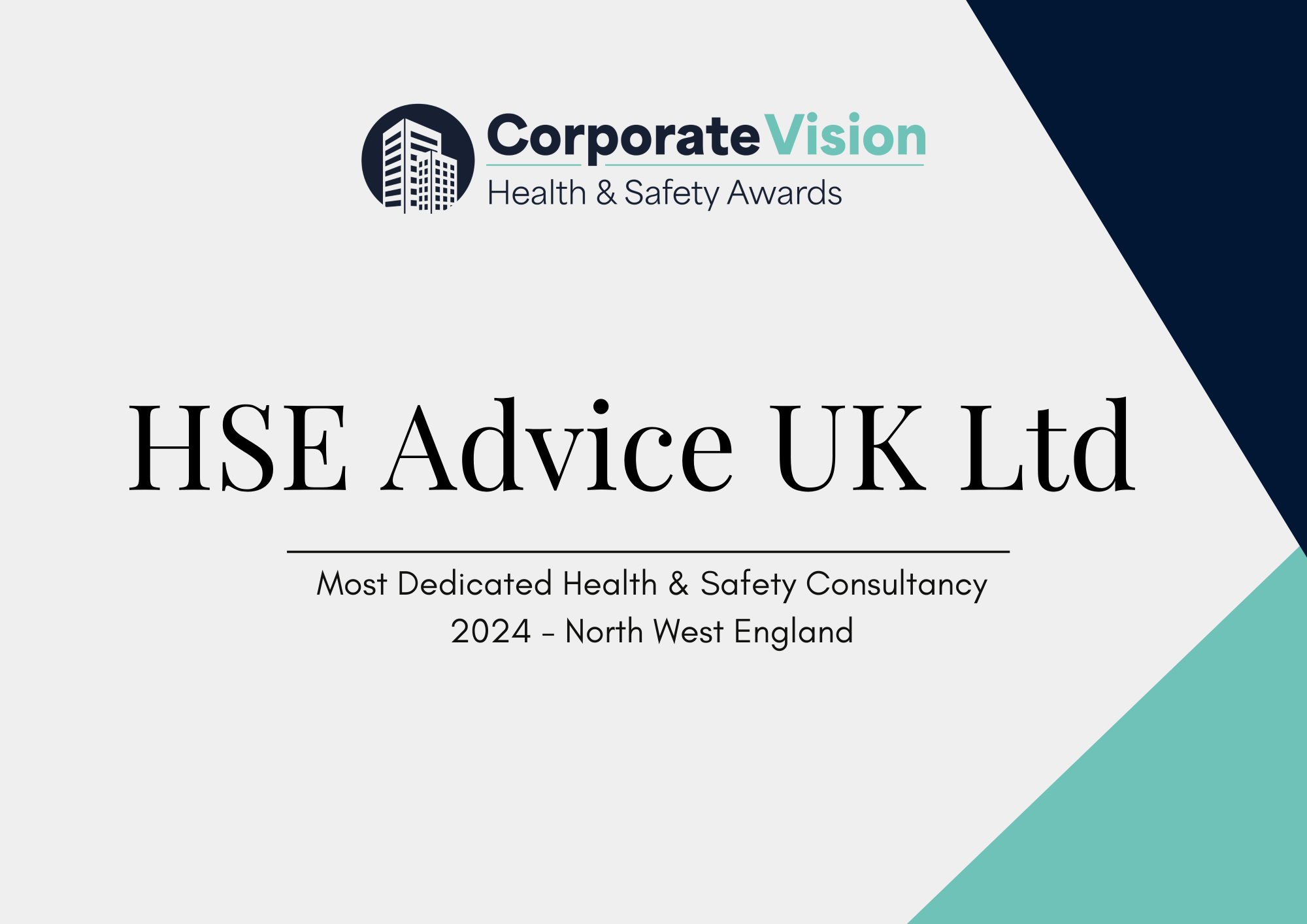 HSE Advice UK wins 'Most dedicated Health & Safety Consultancy - North ...