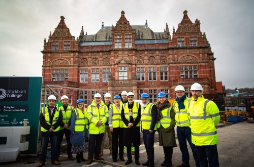 Restoration team arrives on site at iconic college building